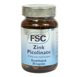FSC Zinc Picolinate 30mg with 2mg Copper - 30 Capsules